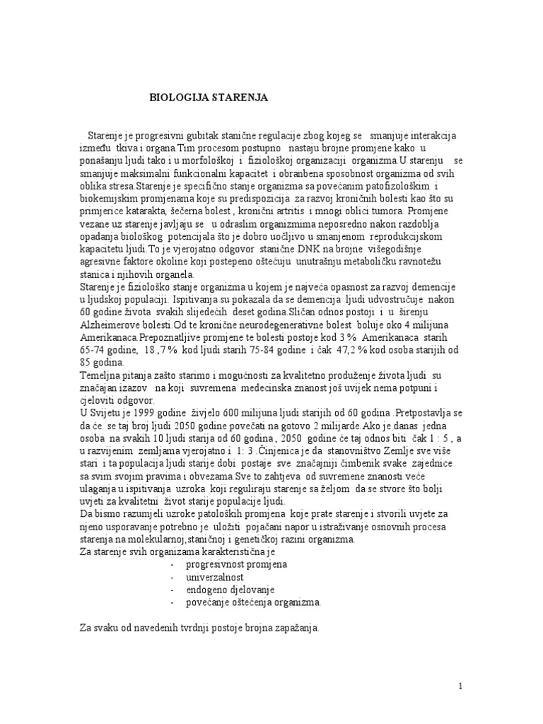 337288.biologija Starenja | PDF
