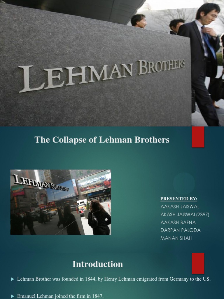 The Collapse of Lehman Brothers | PDF | Lehman Brothers | Financial Services