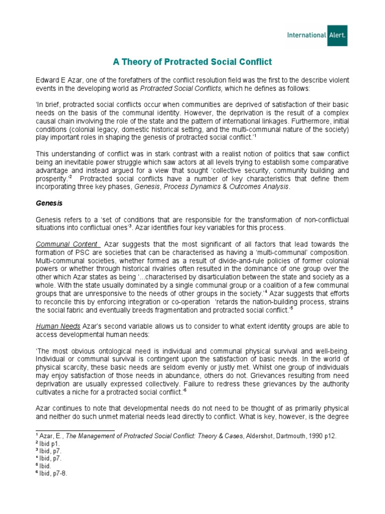 Edward Azar (PSC) - Fact Sheet | PDF | Science | Philosophical Science