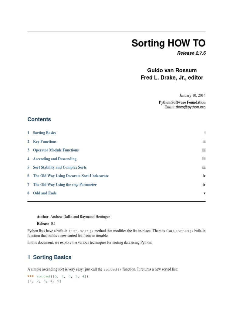 Howto Sorting | PDF