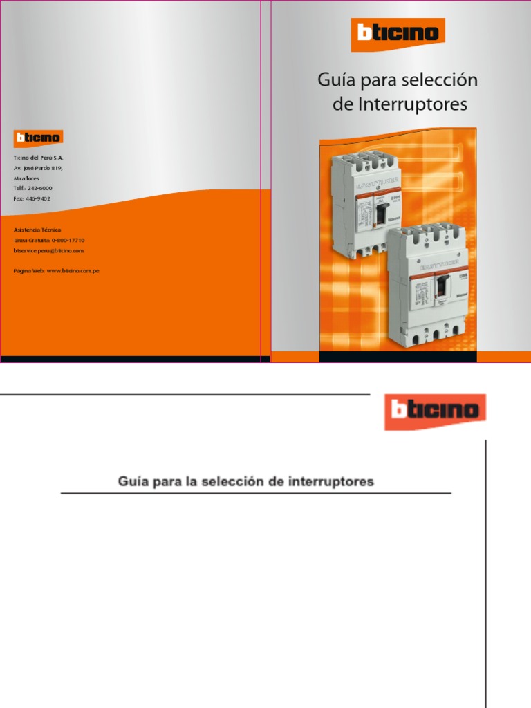 Guia para Seleccion de Interruptores | PDF | Cableado eléctrico ...
