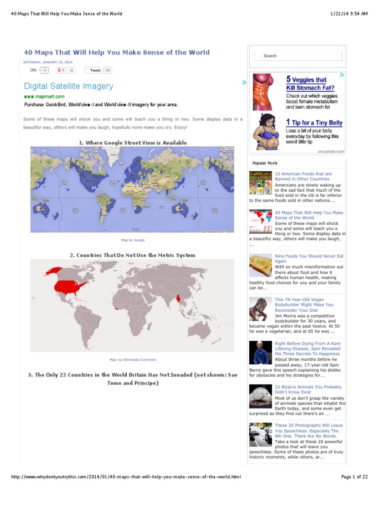 40 Maps That Explain the World | PDF | Veganism | Earth