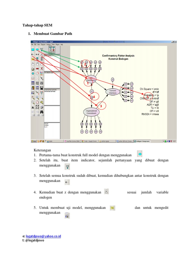 Latihan Structural Equation Modeling SEM | PDF | Komputer