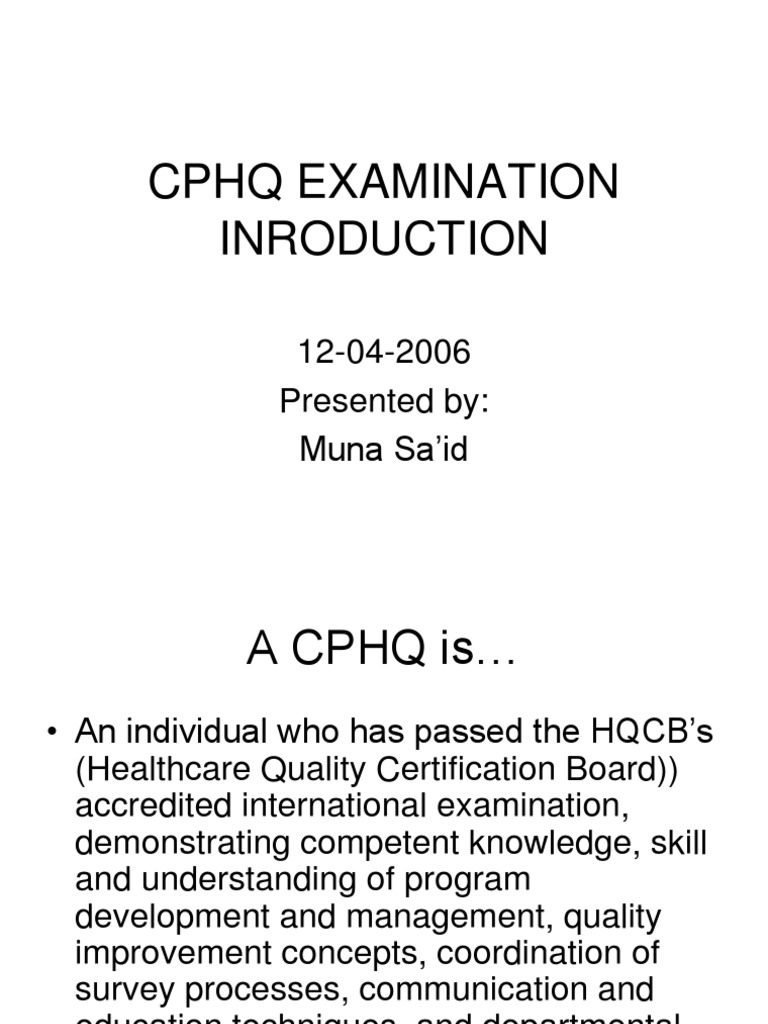 CPHQ exam preparation guide | PDF | Certification | Test (Assessment)