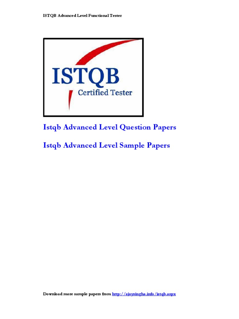 Istqb Advanced Level Sample Papers | PDF | Software Testing ...