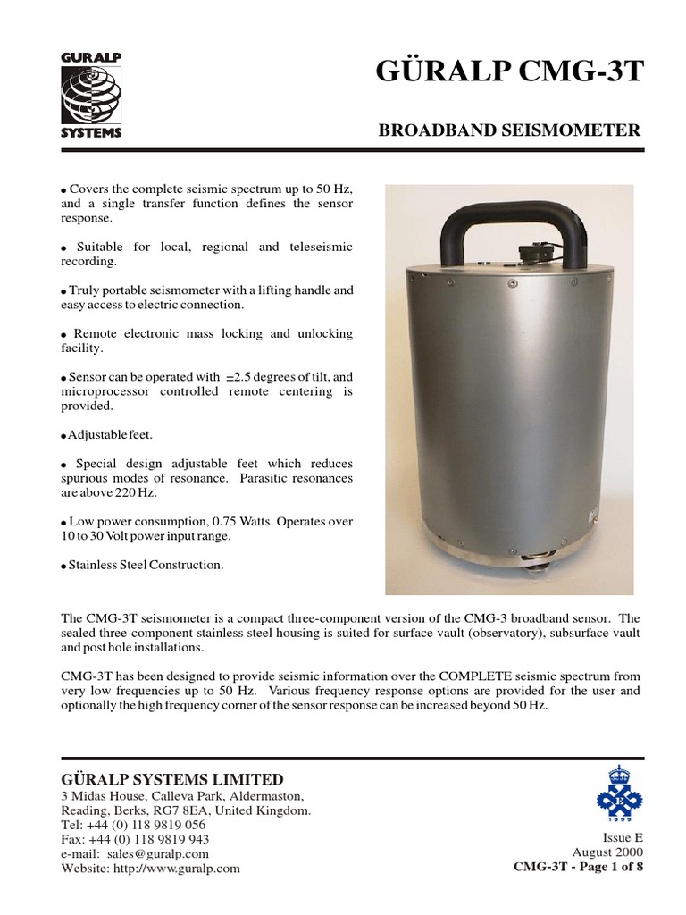 Advanced Seismometer Guide | PDF | Sensor | Seismology