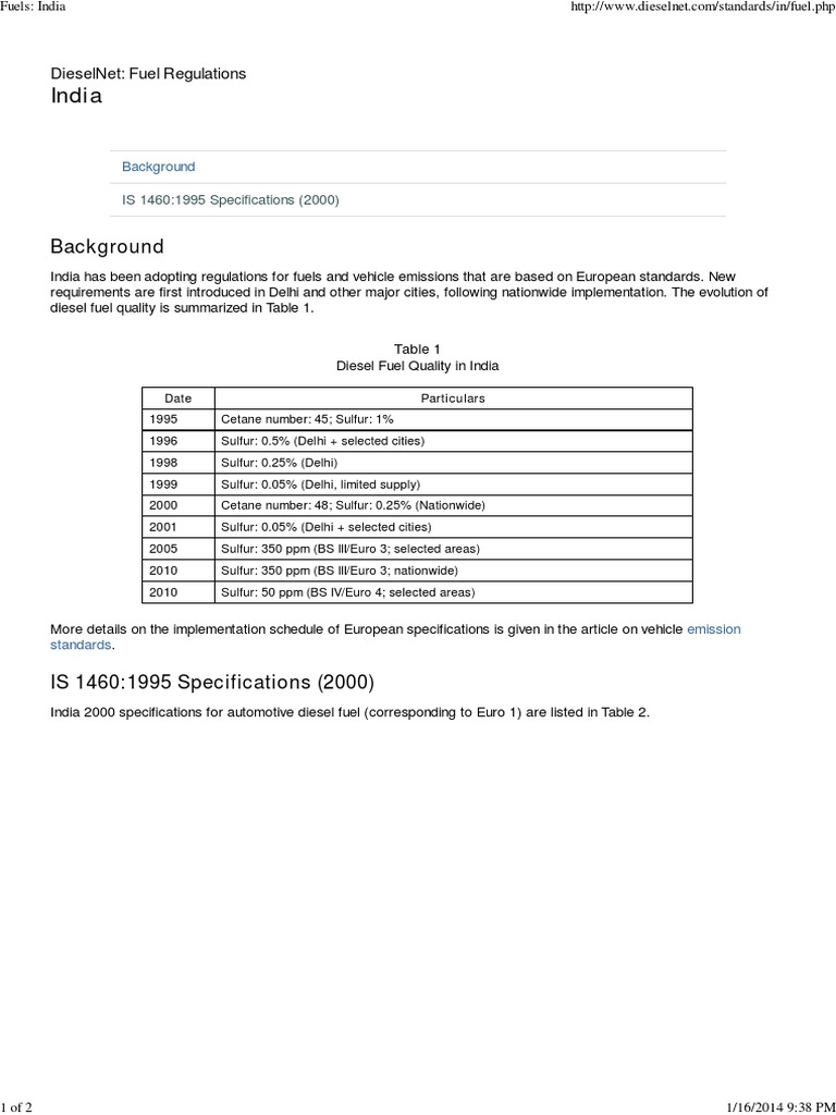 Diesel Fuel | PDF | Diesel Fuel | Emission Standard