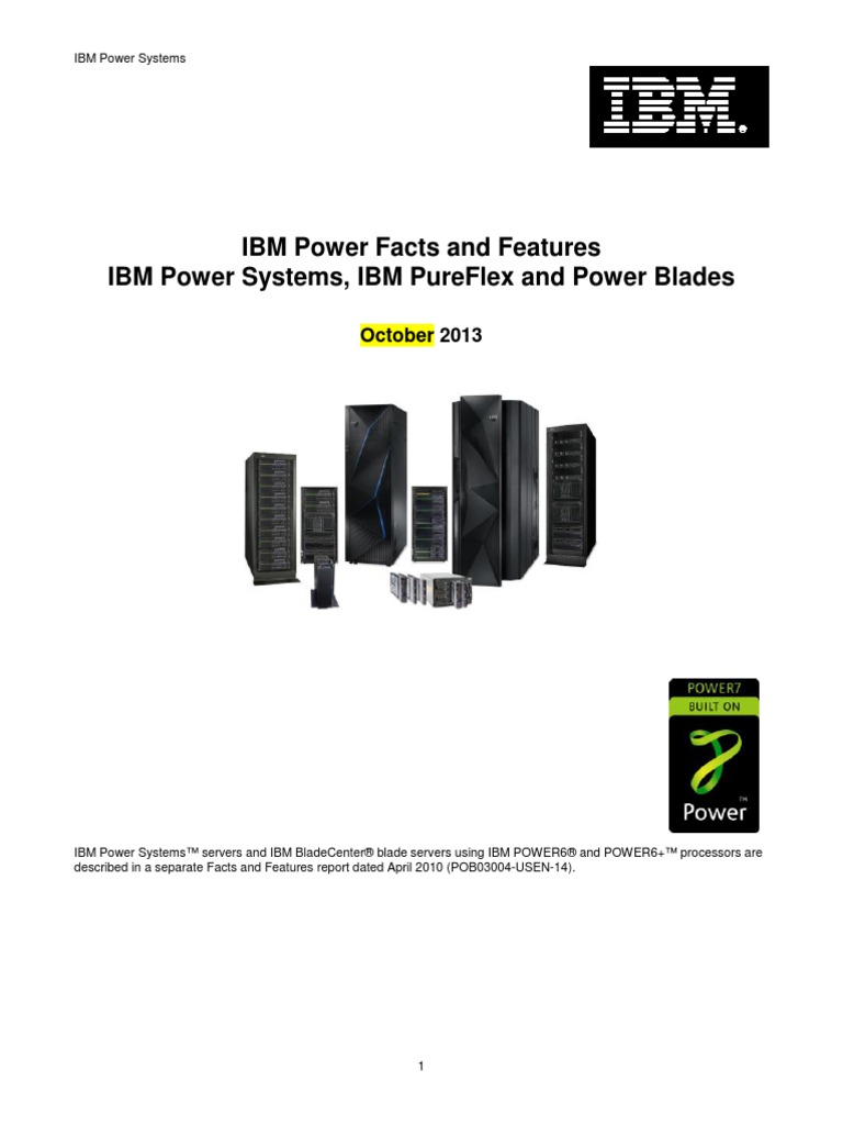 IBM Power Facts and Features | PDF | Solid State Drive | Multi Core ...