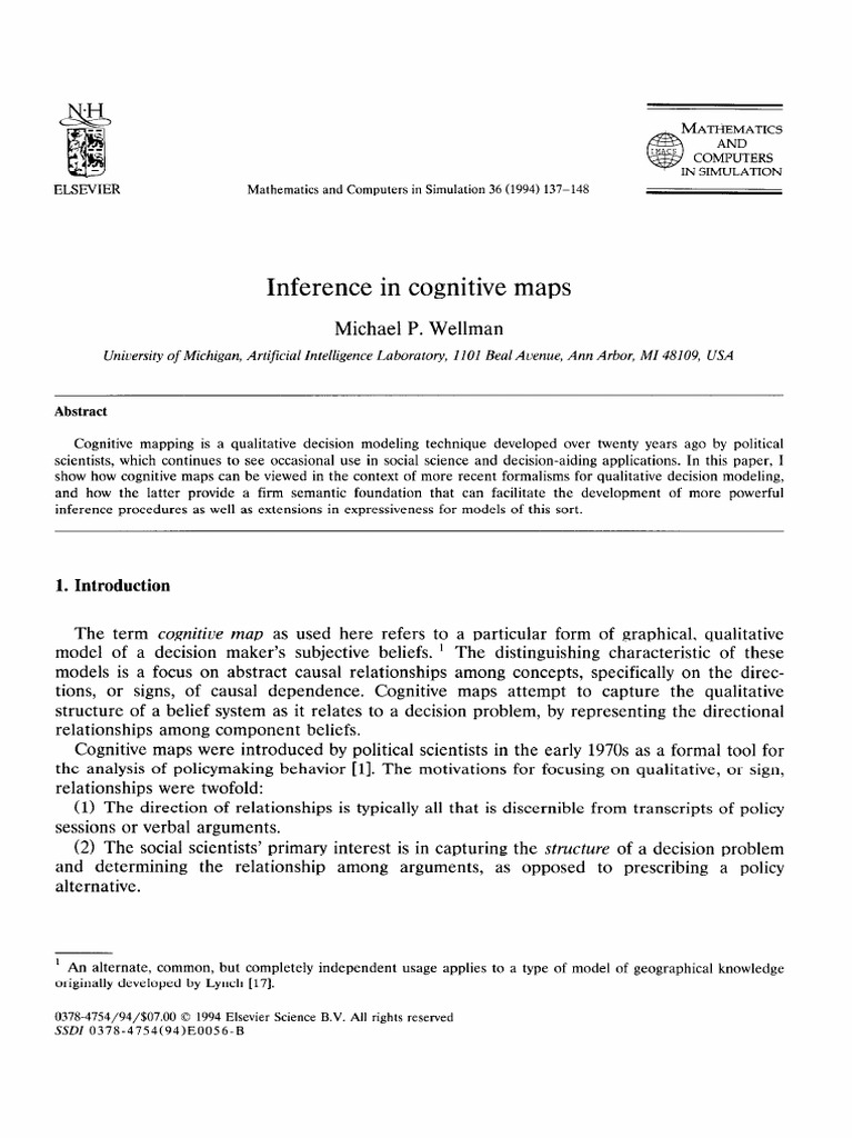 Inference in Cognitive Maps | PDF | Causality | Qualitative Research