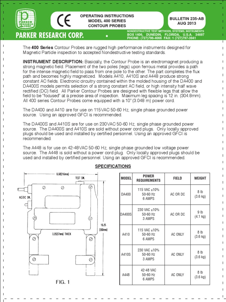 Parker Research Corp.: INSTRUMENT DESCRIPTION: Basically, The Contour ...