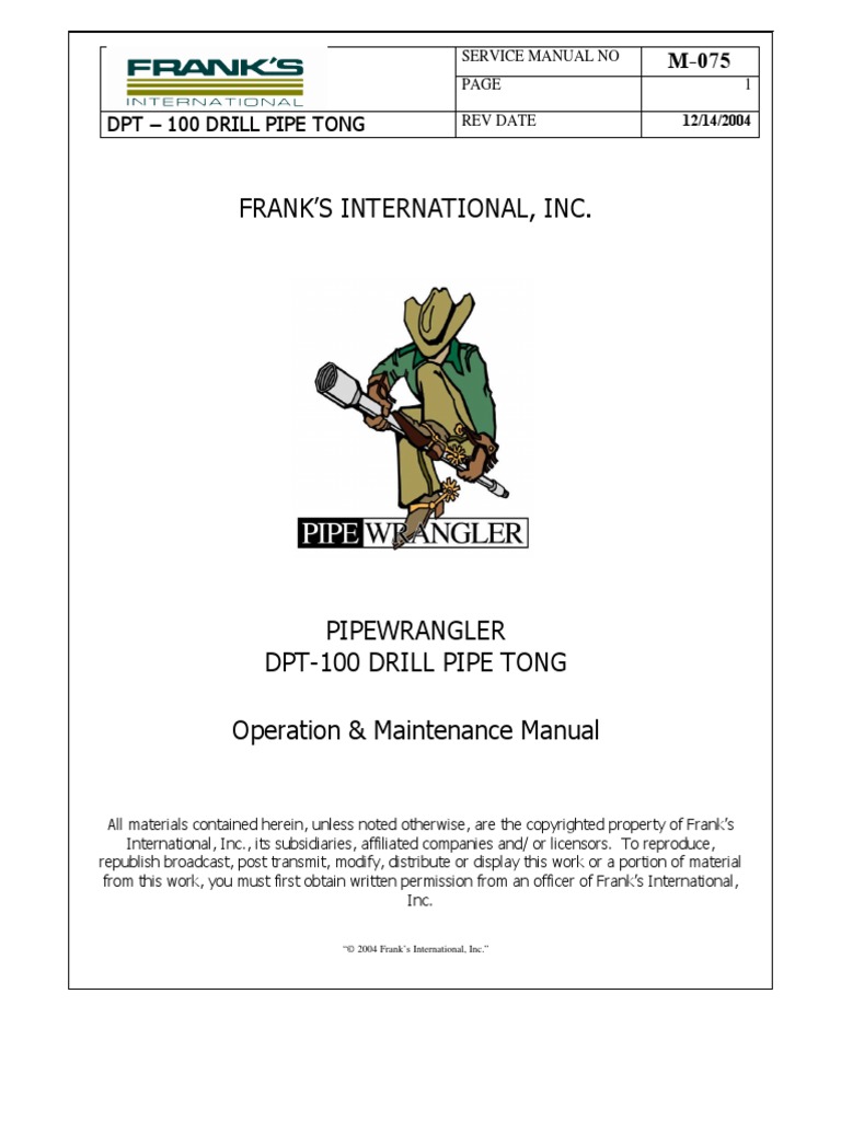 DPT 100 | PDF | Drilling Rig | Valve