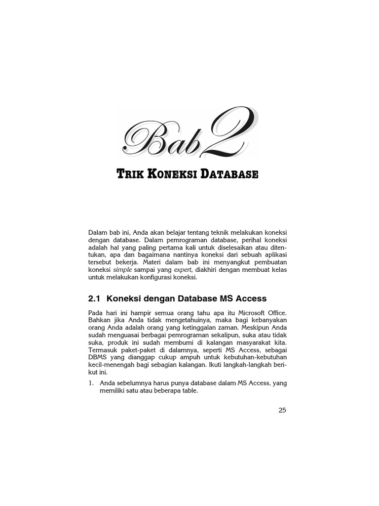 Trik Rahasia Pemrograman Database Dengan Java | PDF