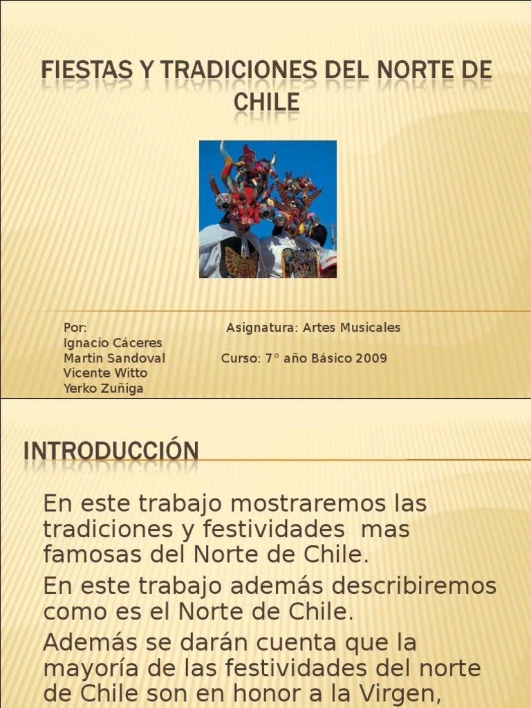 Fiestas y Tradiciones Del Norte de Chile Original