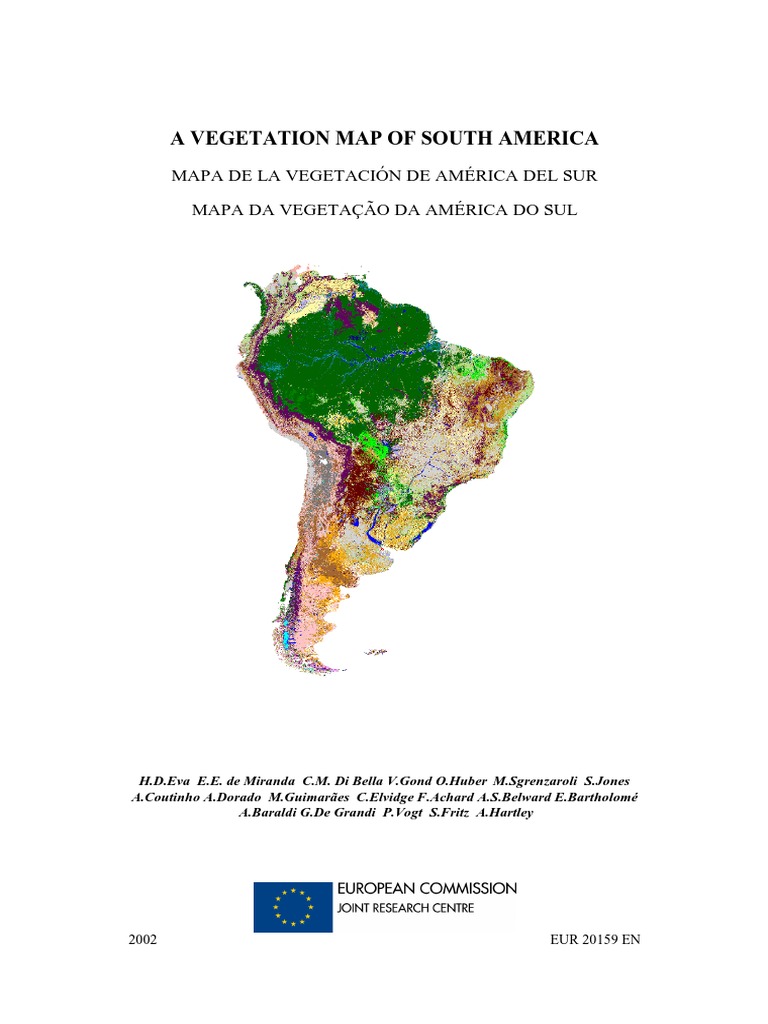 Vegetation Map of South America | PDF | Grassland | Forests