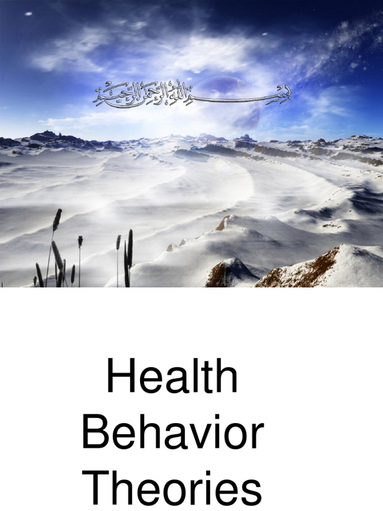Understanding Health Behavior Through Theory: An Overview of the Major ...