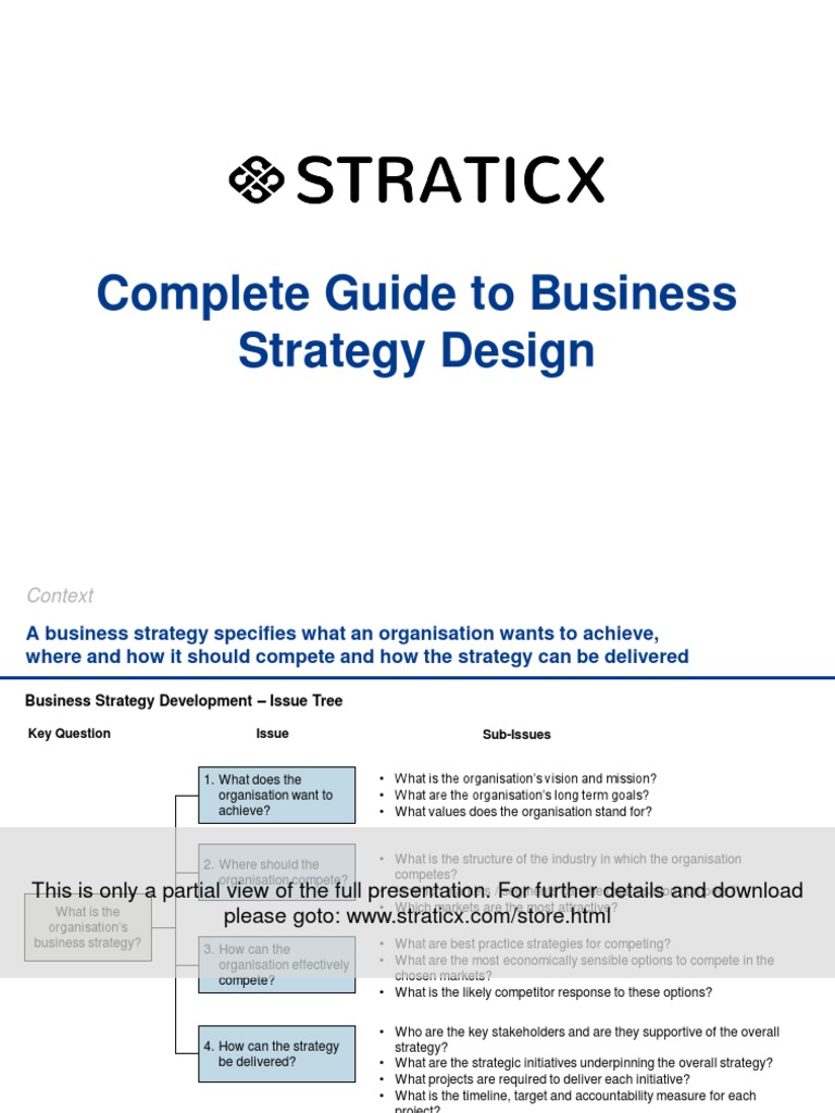 Business Strategy Design Guide | PDF | Competition | Strategic Management