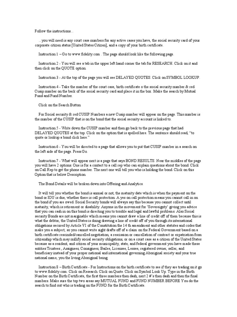 Getting a Cusip number | Uniform Commercial Code | Virtue