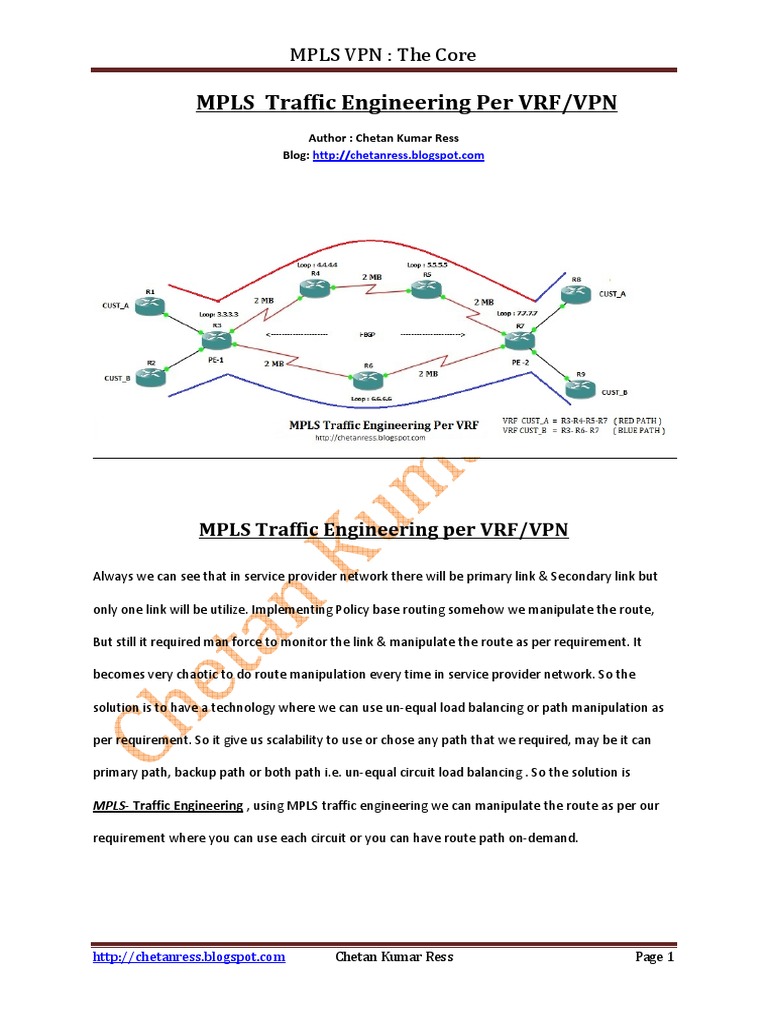 Lab - Mpls Te With Per VRF | PDF | Multiprotocol Label Switching | Networking