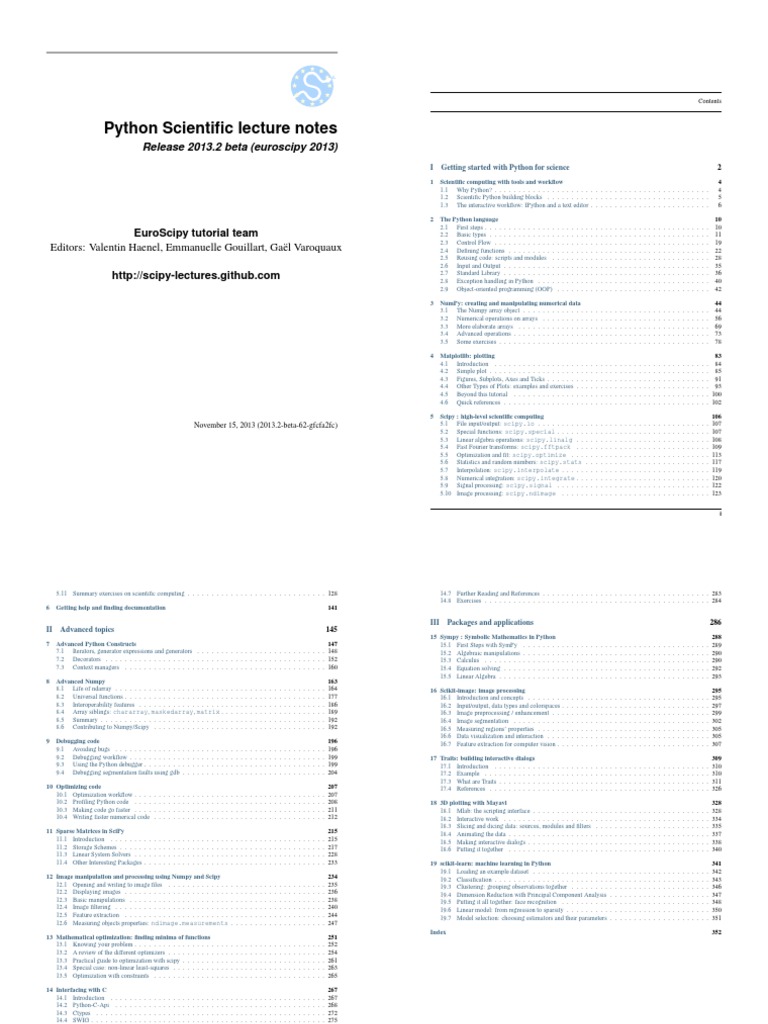 Python Scientific | PDF | Parameter (Computer Programming) | Matlab