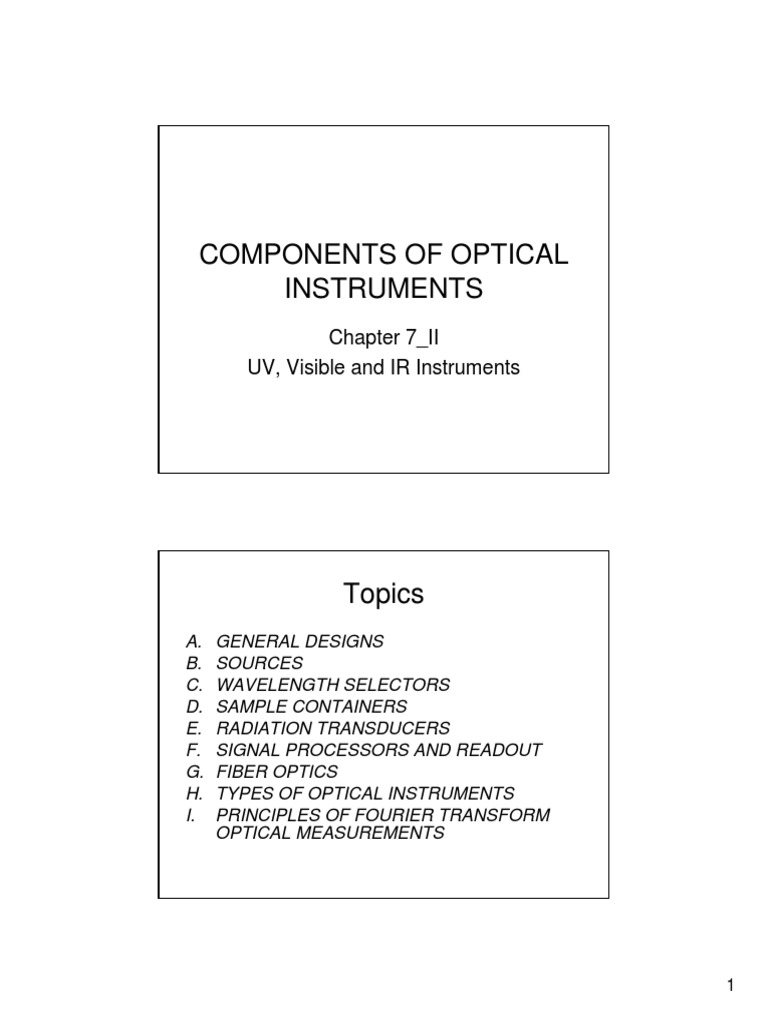 Components of Optical Instruments | PDF | Semiconductors | P–N Junction