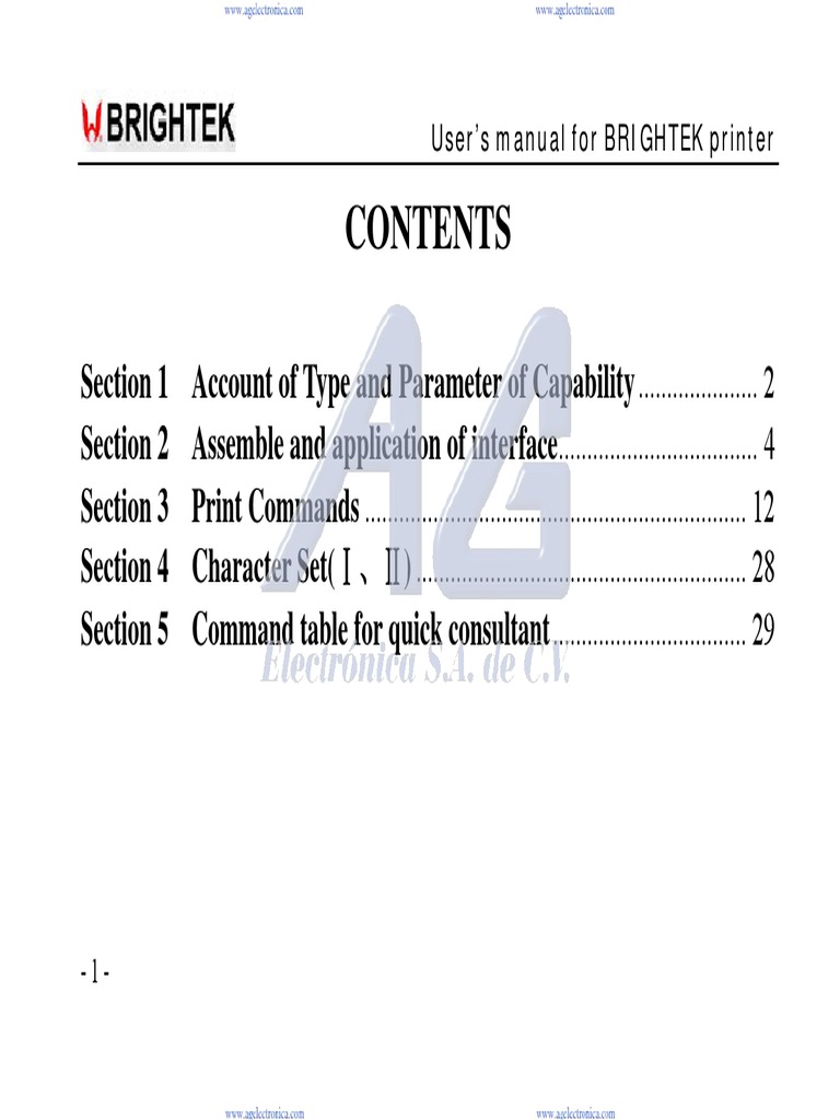 Impresora Brightek | PDF | Ascii | Printer (Computing)