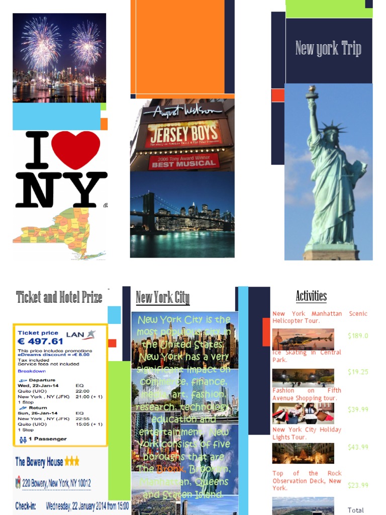 New York City Trip Activities Guide | PDF | Social Science | Travel