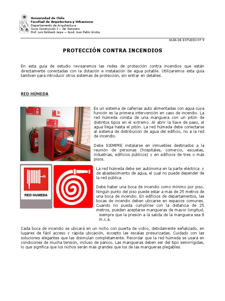 22c Apunte Protecci N Contra Incendios | PDF | Bombero | Agua