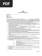 Form MGT-8 Along With Format of Draft Certificate - Taxguru - in | PDF ...