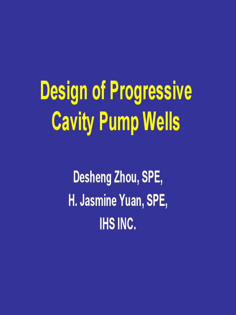 Designing Progressive Cavity Pumps | PDF | Pump | Viscosity