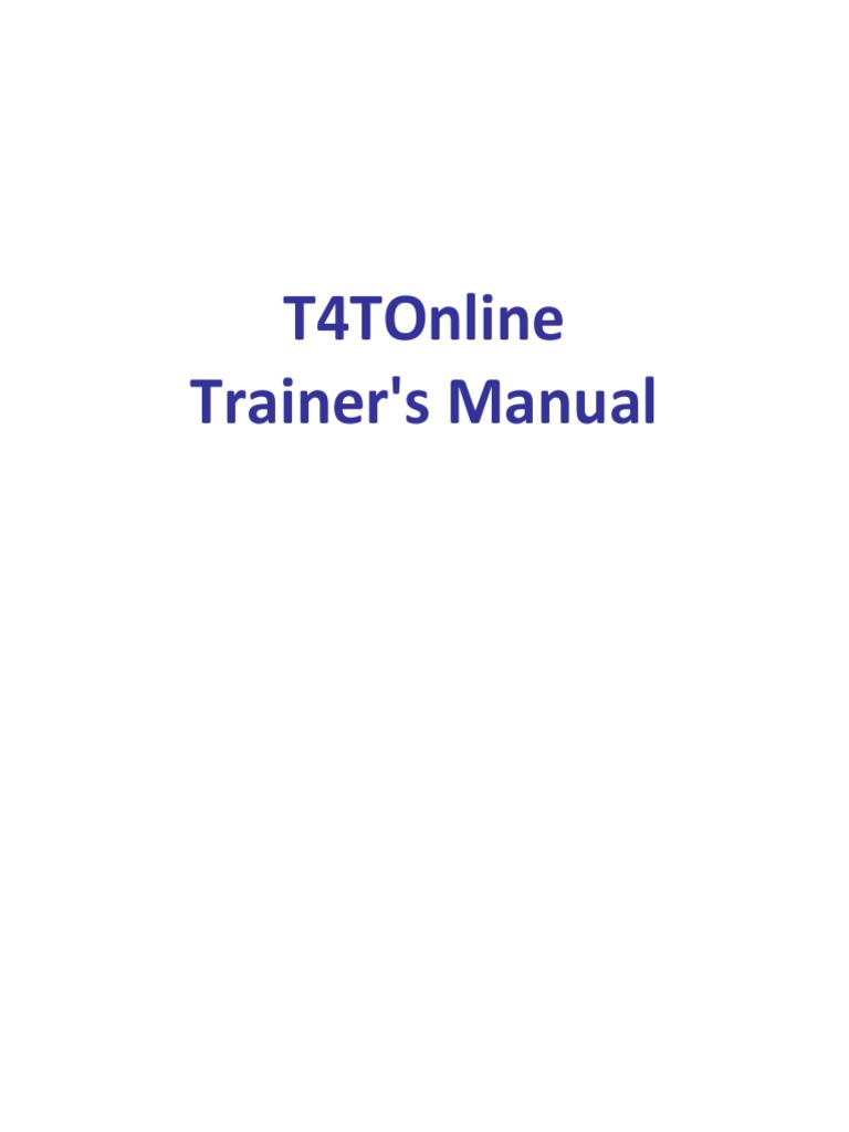 Training the Trainers: An Introduction to T4T Online | PDF | The New ...