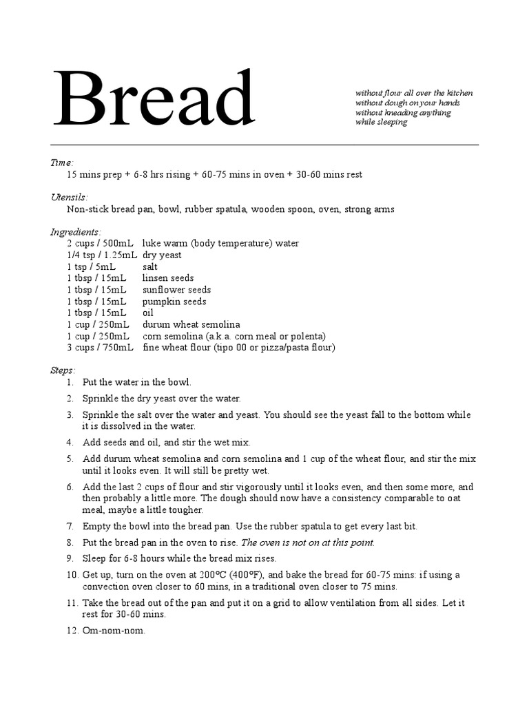 Bread | PDF
