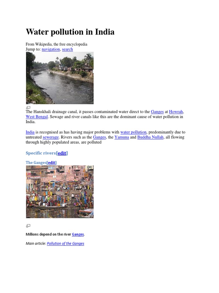 Water Pollution in Indian Rivers | PDF | Water Pollution | Systems Ecology