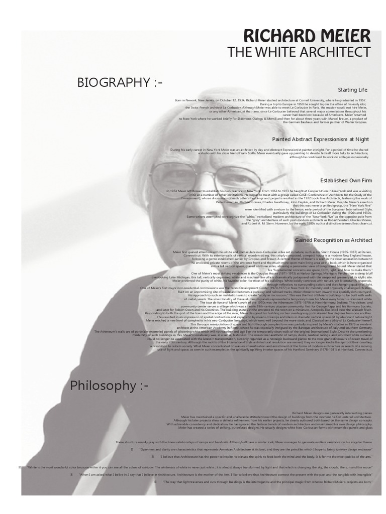 Reicherd Meier Analysis | PDF | Art Media | Architectural Design