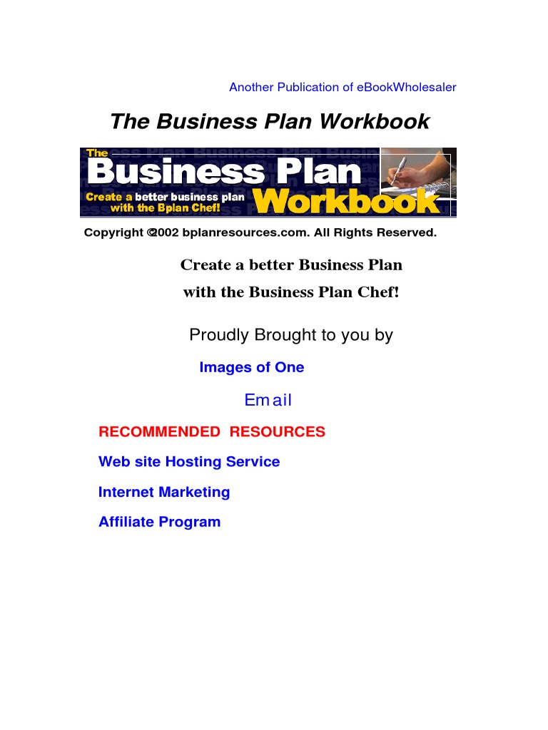 Business Plan Workbook | PDF | Pricing | Balance Sheet