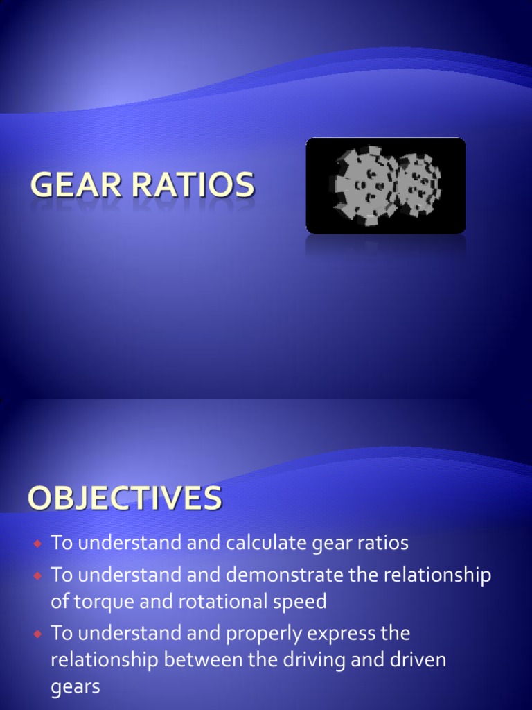 Gear Ratios | PDF | Transmission (Mechanics) | Gear