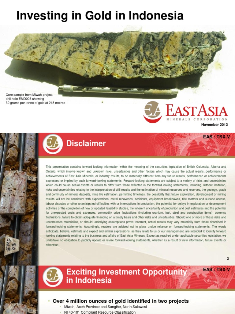 EAS Corporate Presentation | PDF | Gold | Mining