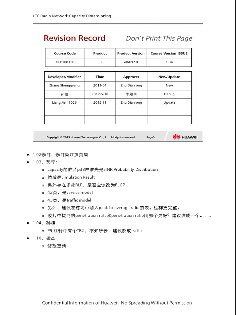 Lte Radio Network Capacity Dimensioning Issue 1 10 Pdf Lte Telecommunication Network Packet