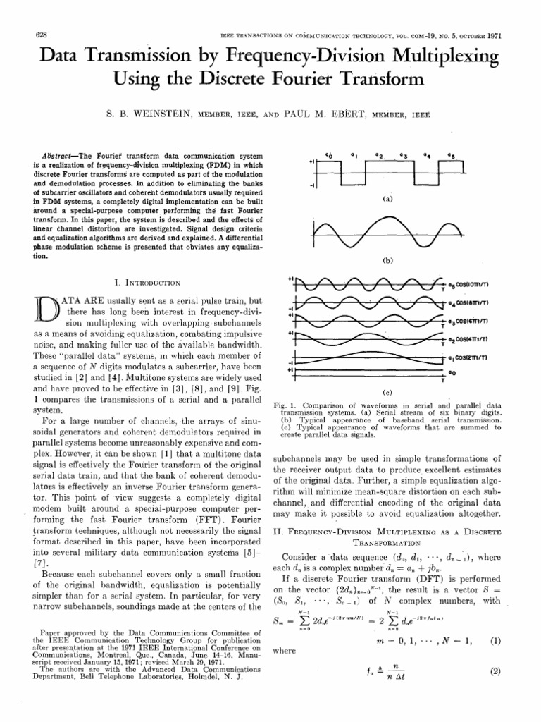 Data Transmission by Frequency-Division Multiplexing Using The Discrete ...