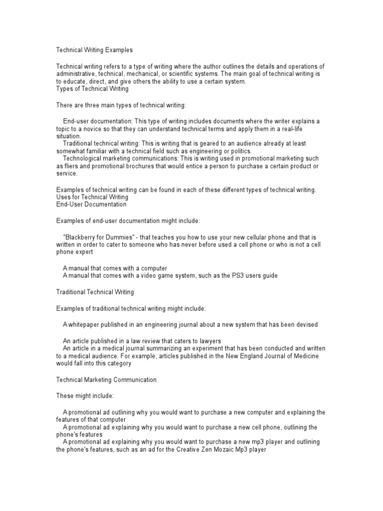 Technical Writing | Technical Communication | Documentation