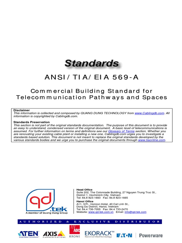 Commercial Building Standard For Telecom Pathway & Spaces | Download ...
