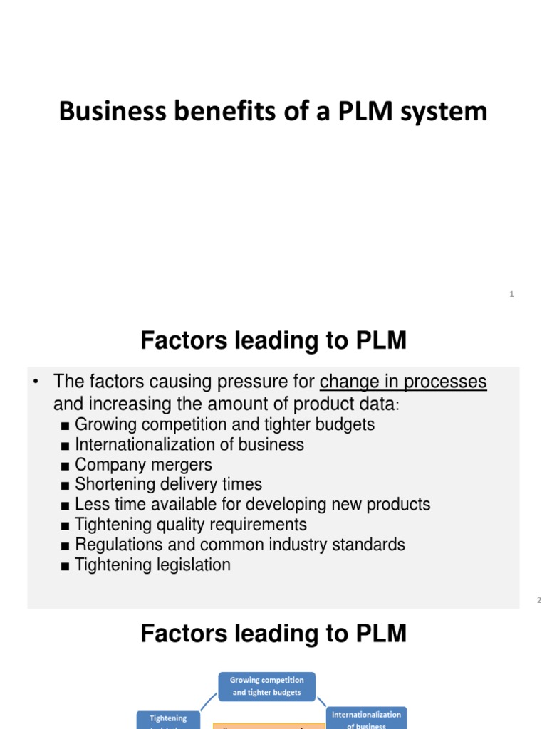 Business Benefits of A PLM System | PDF | Product Lifecycle | Inventory