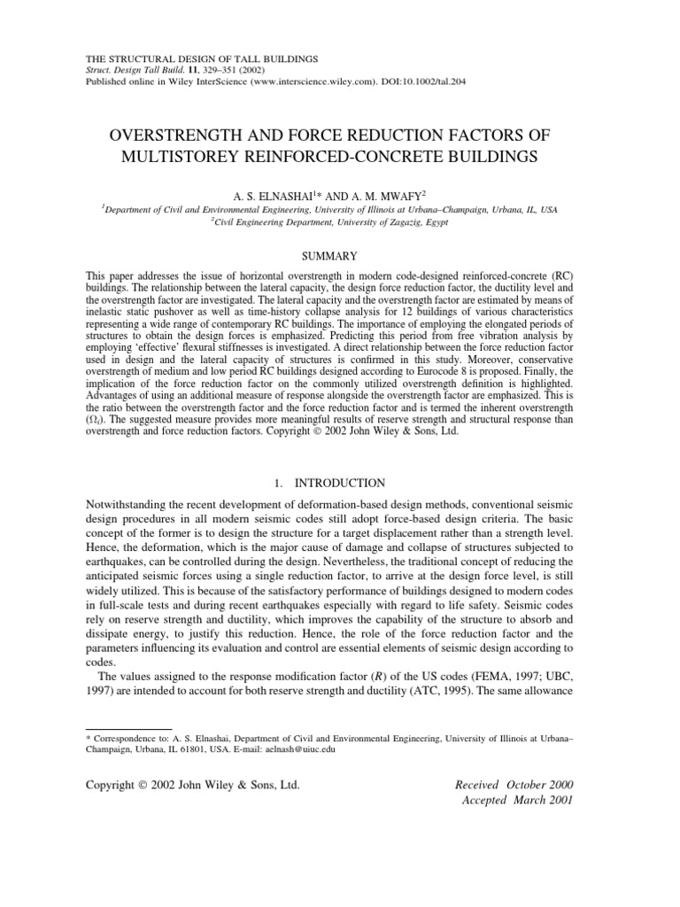 The Structural Design of Tall Buildings | PDF