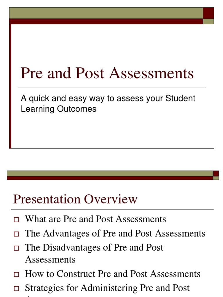 Pre and Post Test | PDF | Educational Assessment | Education Theory