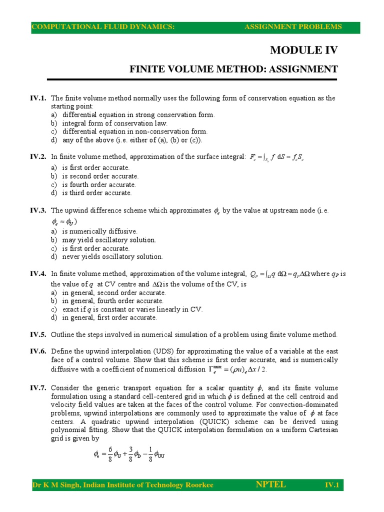KMSCFDWeb Assignment Module4 | PDF | Fluid Dynamics | Numerical Analysis