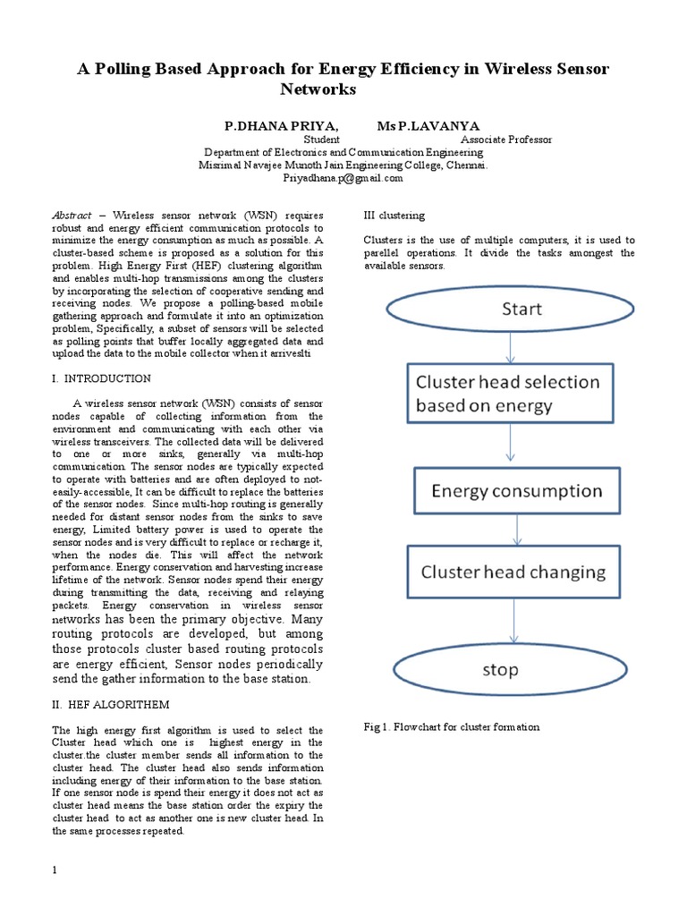 Energy Efficient Wsn With Polling Approach Pdf Wireless Sensor