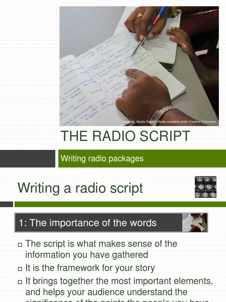 Writing A Radio Script | PDF | Mass Media | Psychological Concepts