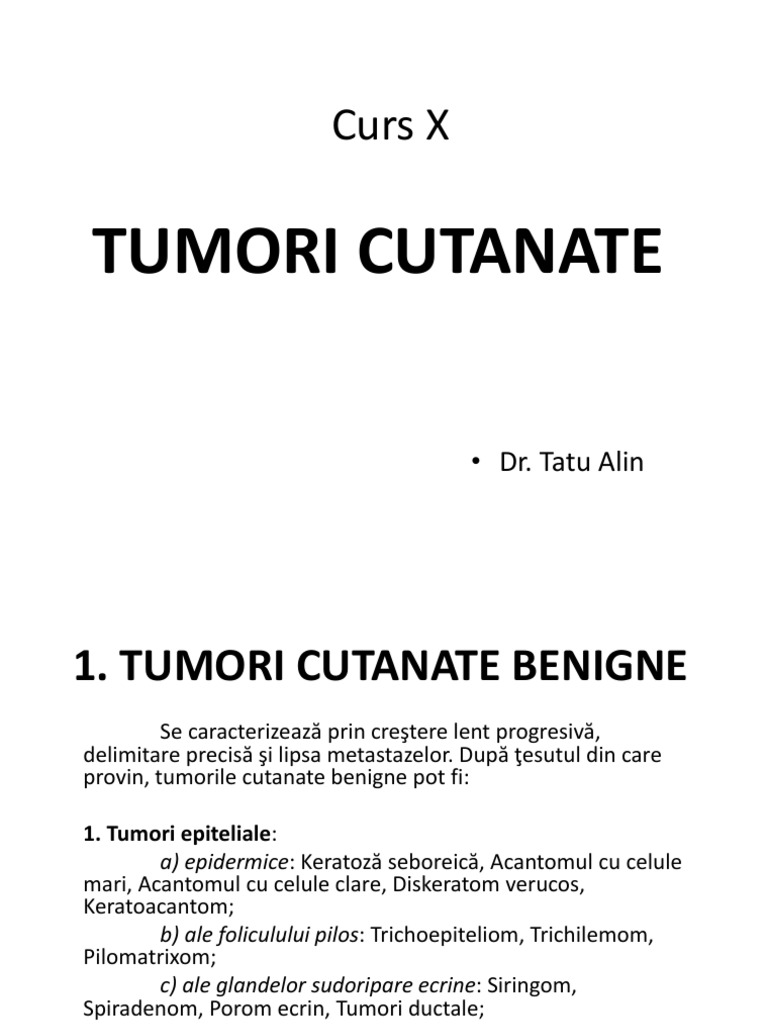 Tumori Cutanate | PDF