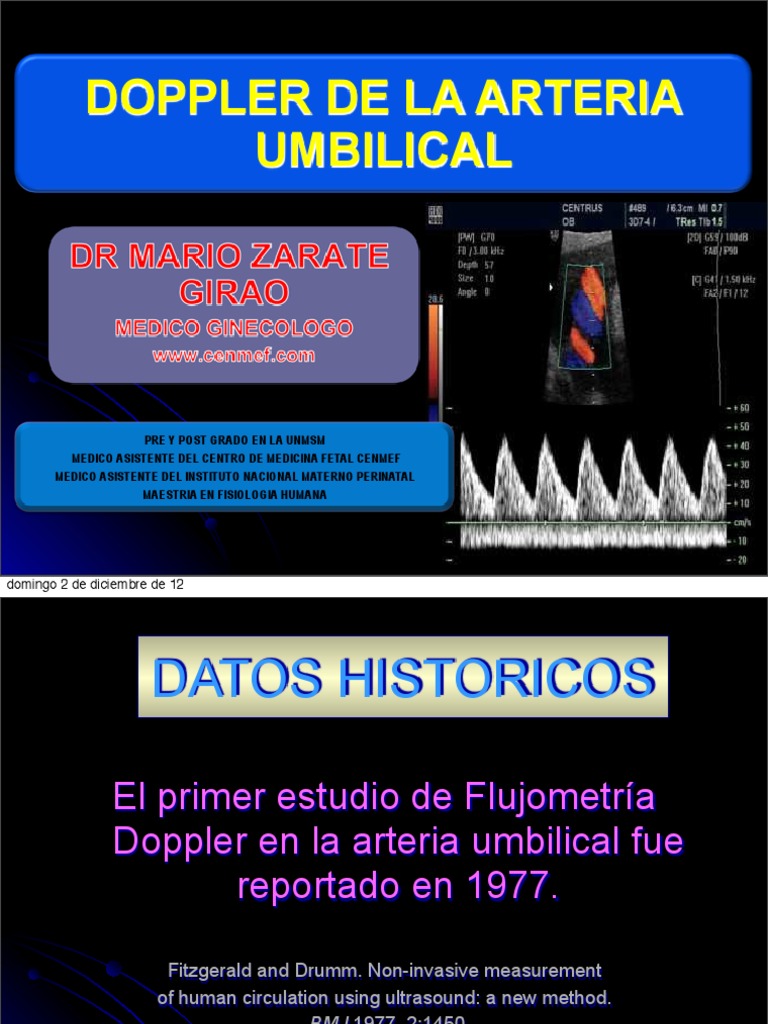 Doppler de Arteria Umbilical: Valores Normales | PDF | Feto | Artería