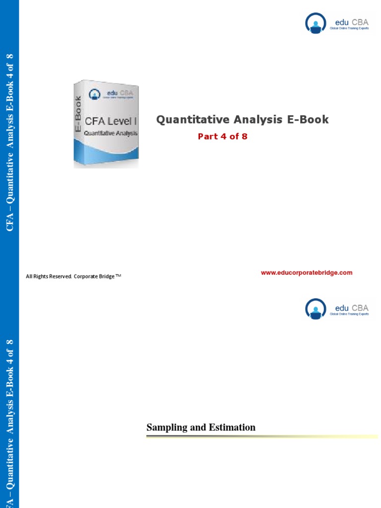 CFA Level 1 Quantitative Analysis E Book - Part 4 | PDF | Errors And Residuals | Confidence Interval
