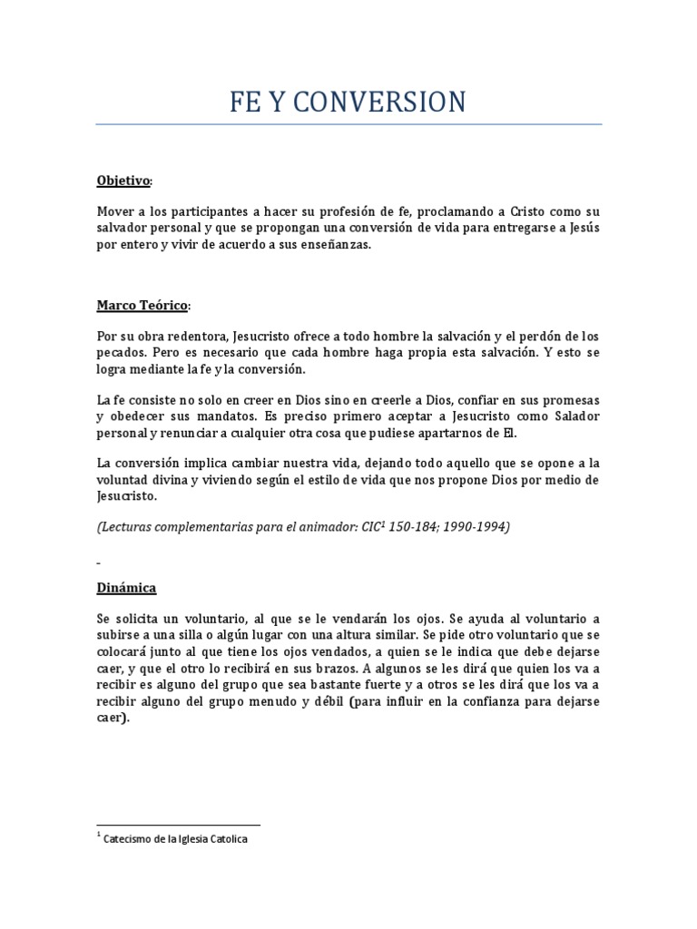 Fe y Conversion | PDF | Fe | Salvación